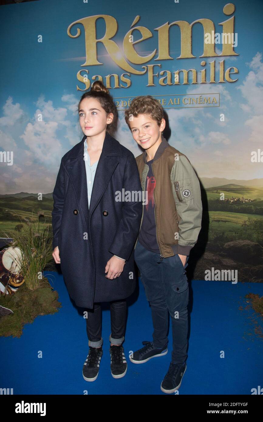 Albane Masson, Maleaume Paquin attend 'Remi Sans Famille' Paris ...