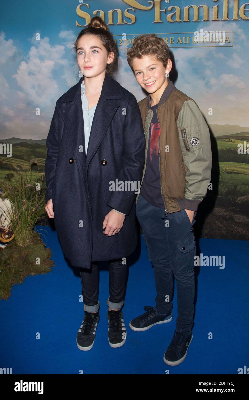 Albane Masson, Maleaume Paquin attend 'Remi Sans Famille' Paris ...