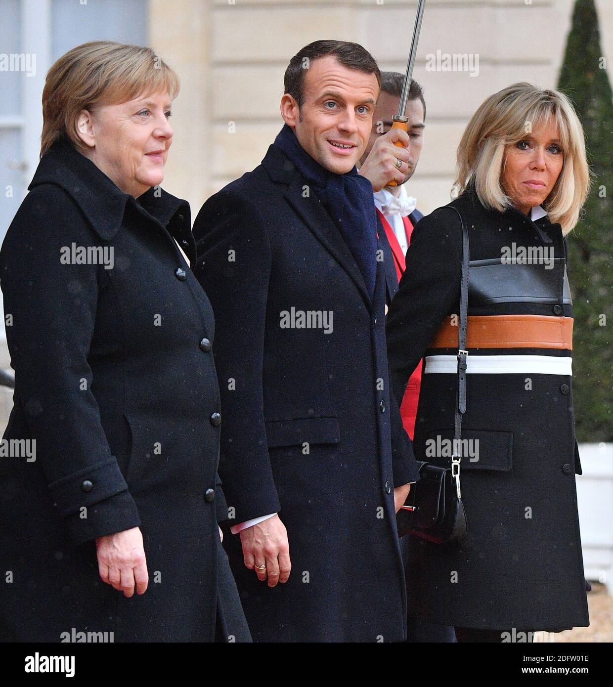 Angela Merkel, Emmanuel Macron and Brigitte Macron on the Centenary of ...