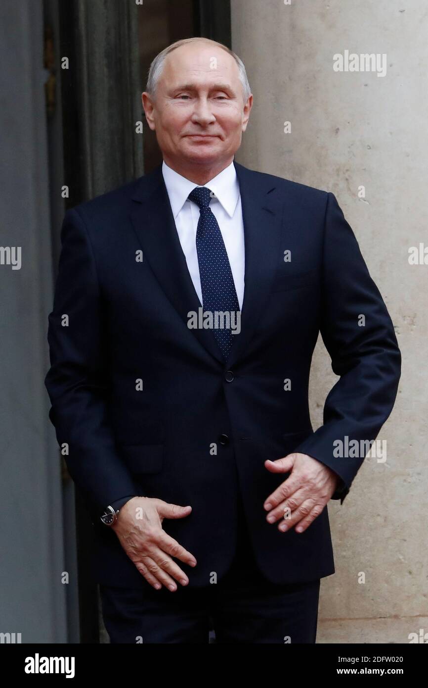 Russia's president Vladimir Poutine arriving on the Centenary of ...