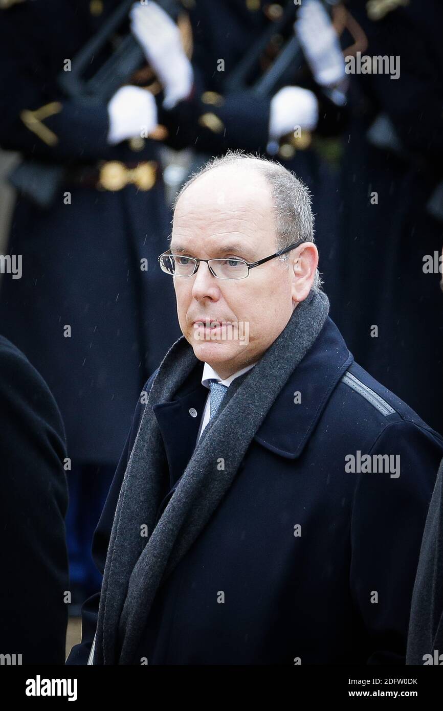 The Prince of Monaco, Albert II arrive at the Elysee Palace for a ...