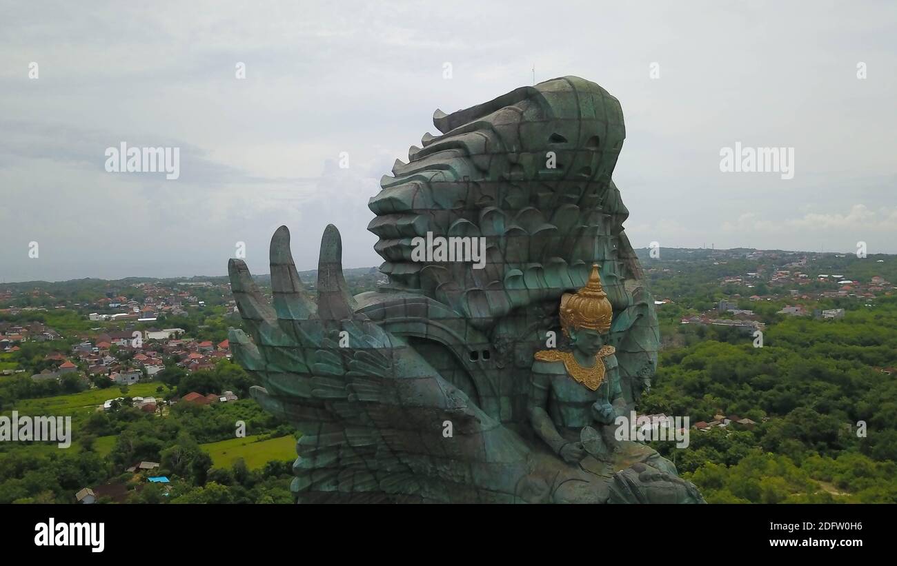 Close up of Wisnu statue in Garuda Wisnu Kencana, GWK cultural park in Bali, Indonesia Stock ...