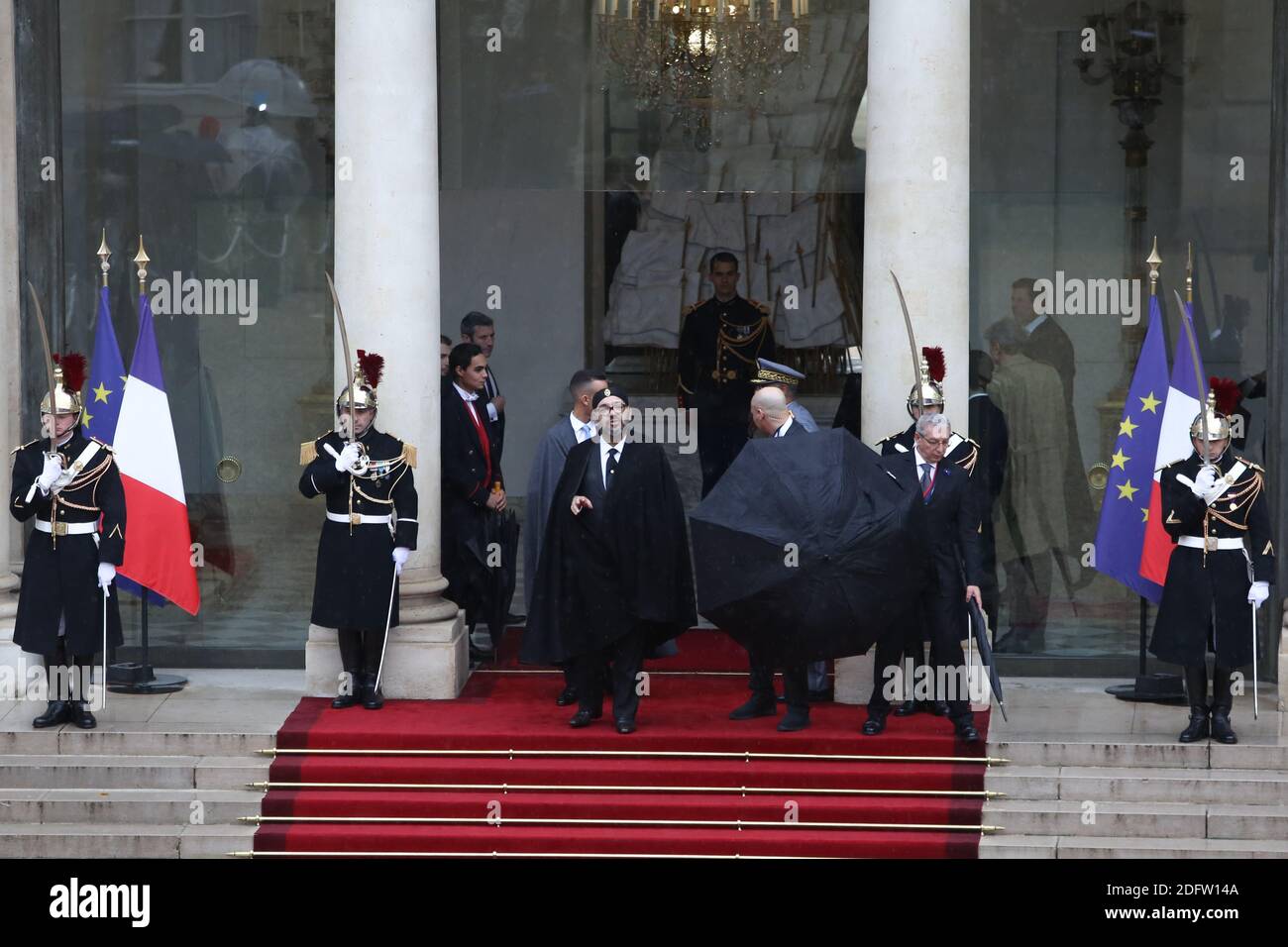 Moroccan king Mohammed VI and his son Prince Moulay El Hassan on the ...