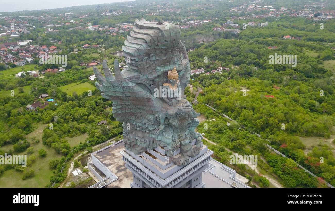 Large-scaled monument of Garuda statue in GWK cultural park. a mystical ...