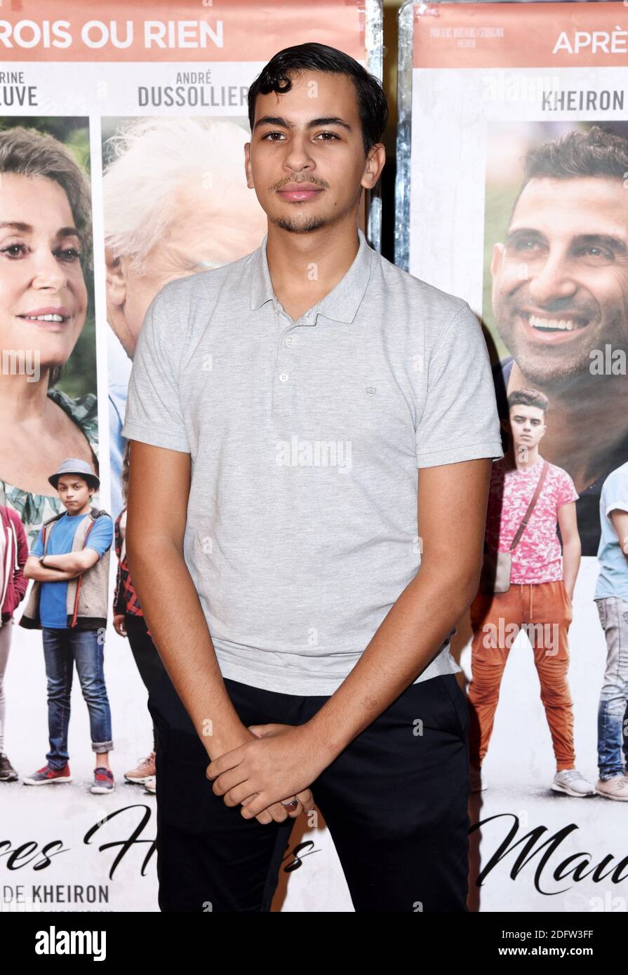 Adil Dehbi attending the premiere of the Mauvaises Herbes in Paris ...