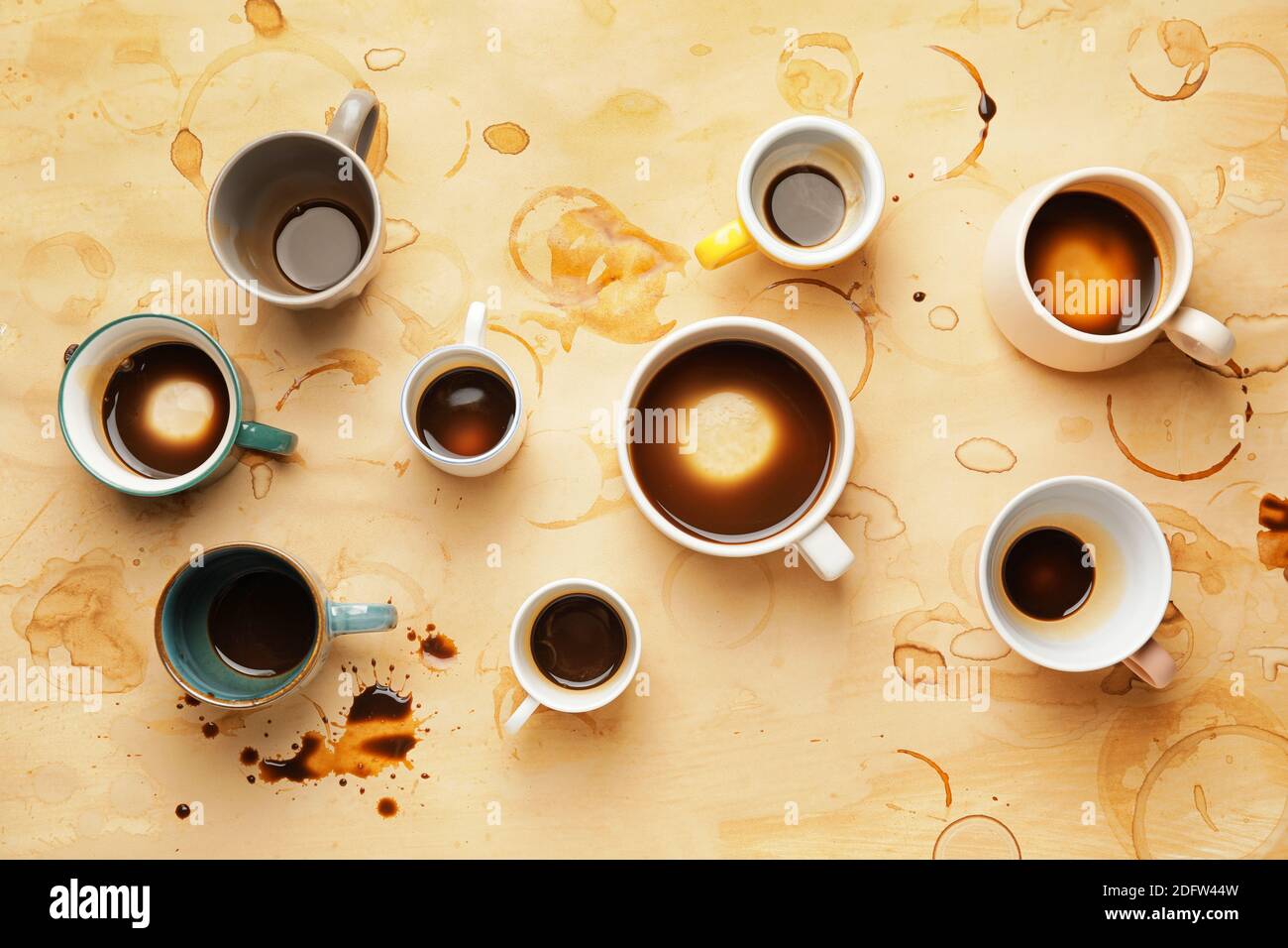 Wet coffee parchment hi-res stock photography and images - Alamy
