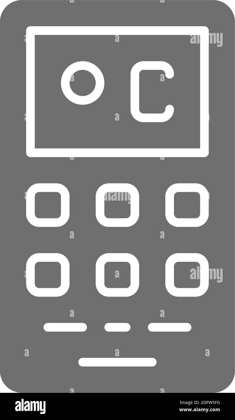 Remote control of air conditioner grey icon Stock Vector Image & Art ...