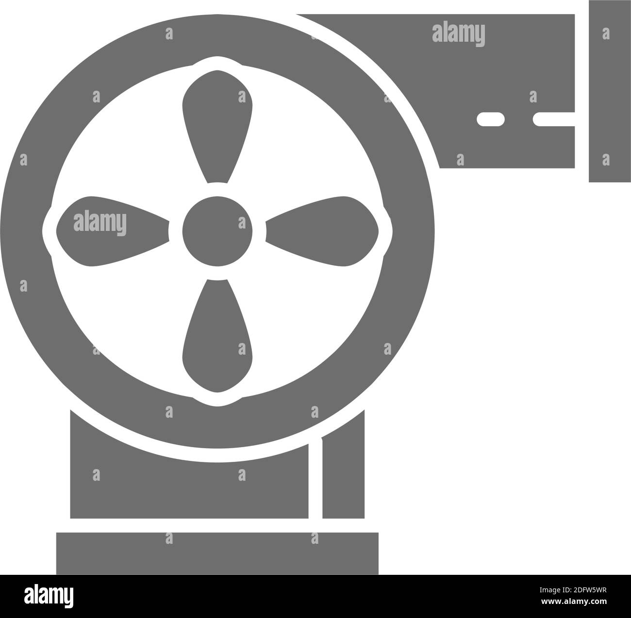 Industrial ventilation pipeline, pipe connector grey icon Stock Vector ...