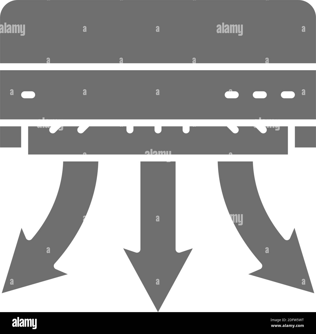 Air conditioning, smart climate control grey icon Stock Vector Image ...