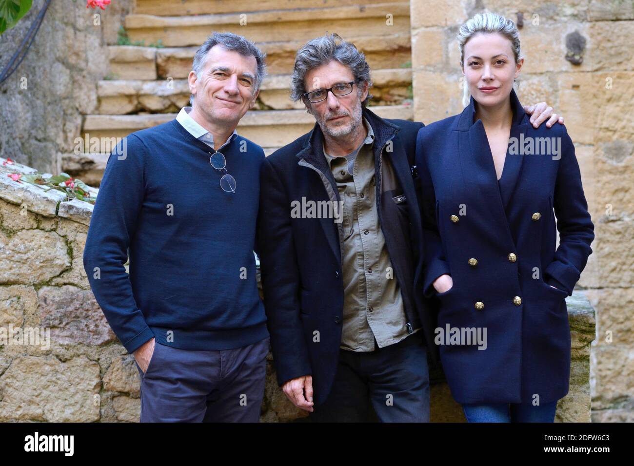 Thierry Desmichelle, Nils Tavernier et Alexandra Fechner assistent a la ...