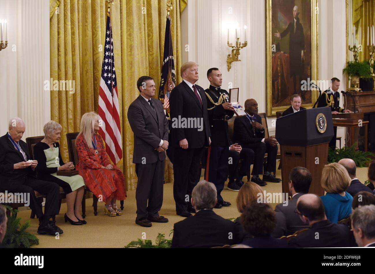 US President Donald Trump awards the Presidential Medal of Freedom to ...