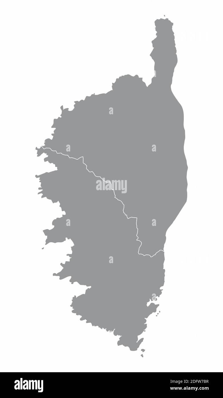 Corsica departments map Stock Vector Image & Art - Alamy