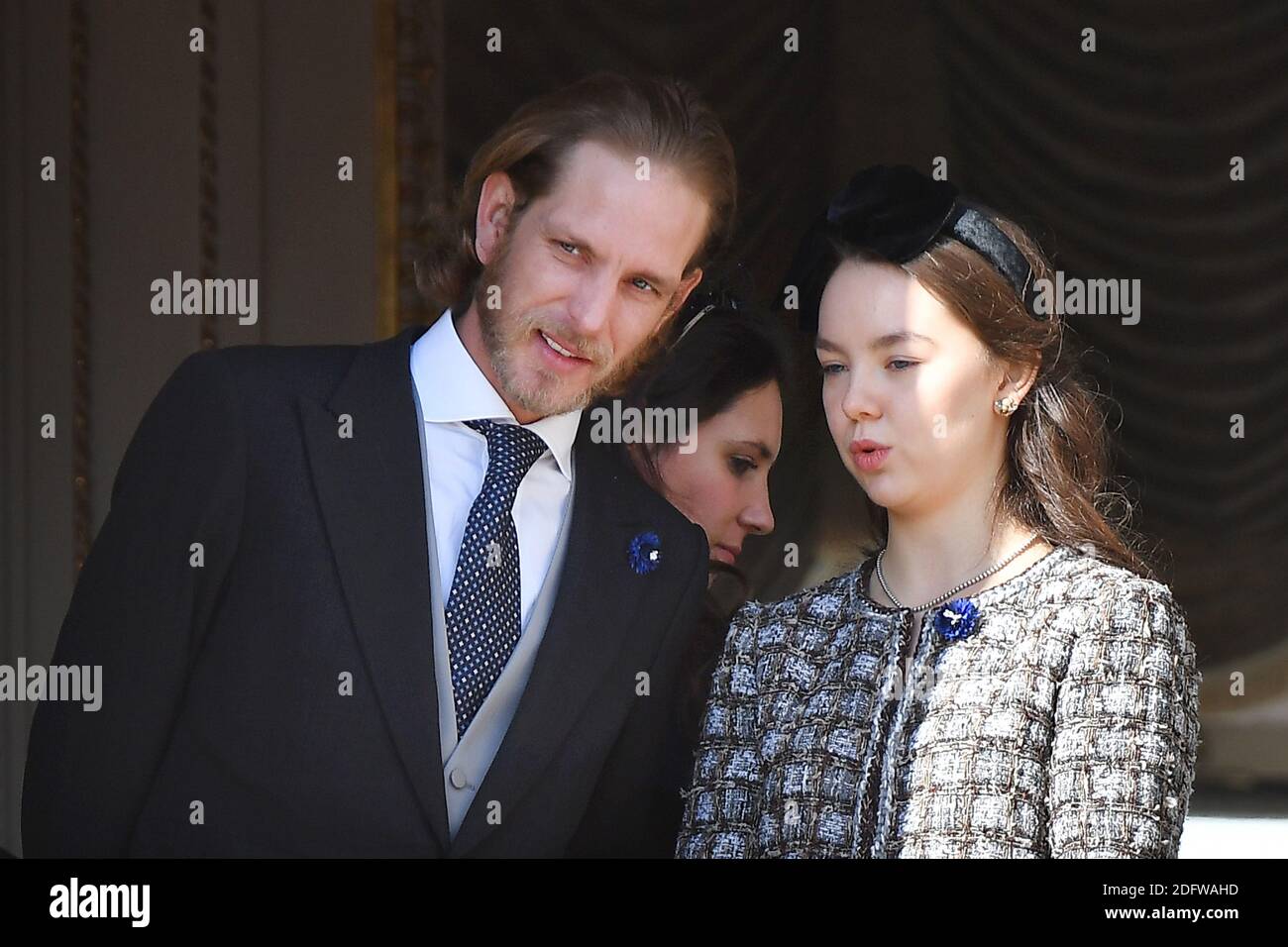 Sacha Casiraghi and Princess Alexandra of Hanovre on the balcony of ...