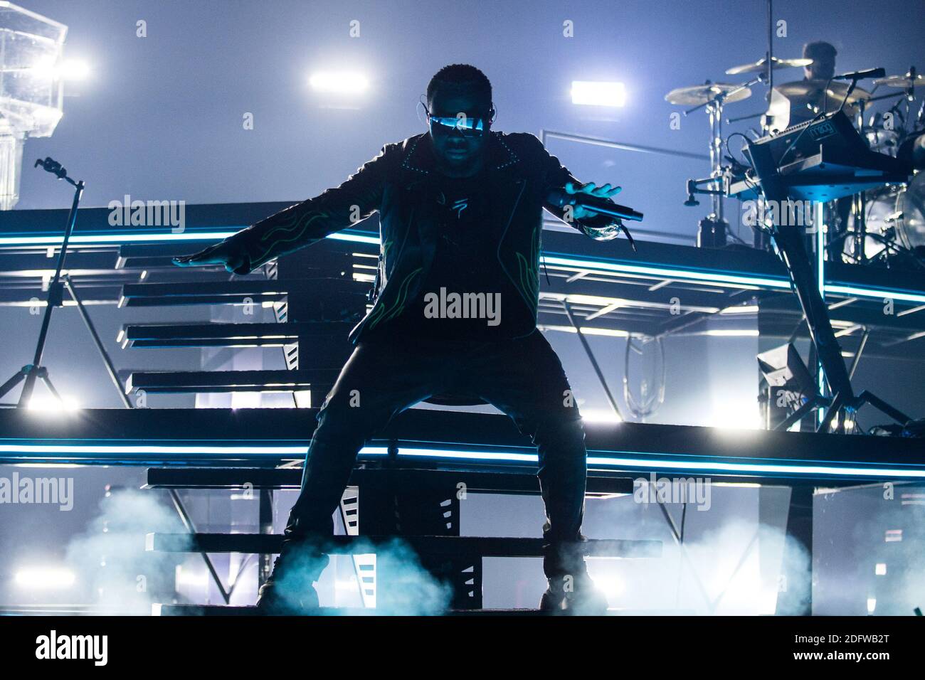 Exclusive - Maitre Gims perform for his Fuego Tour at Le Millesium ...