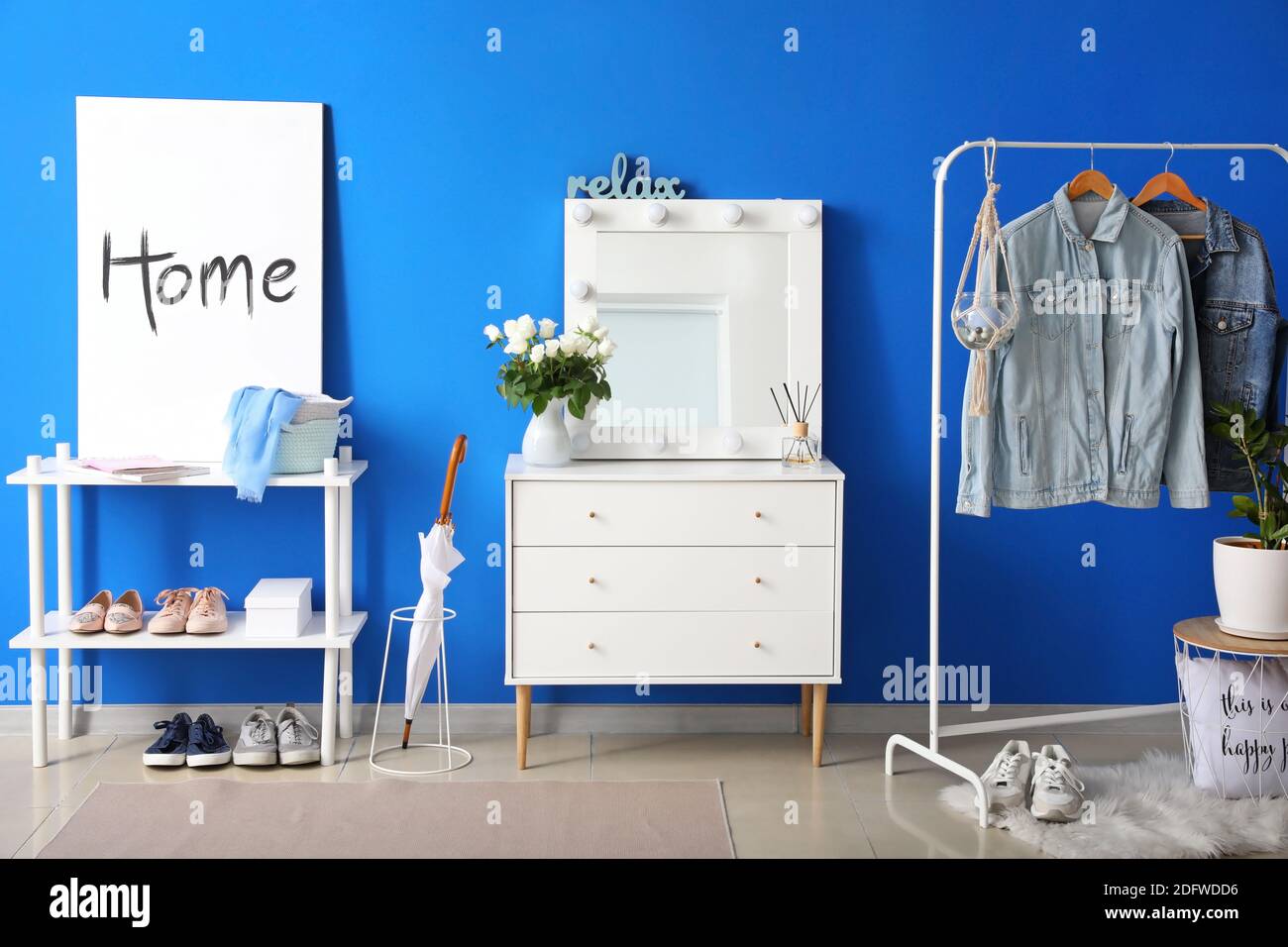 Stylish interior of modern hall Stock Photo - Alamy