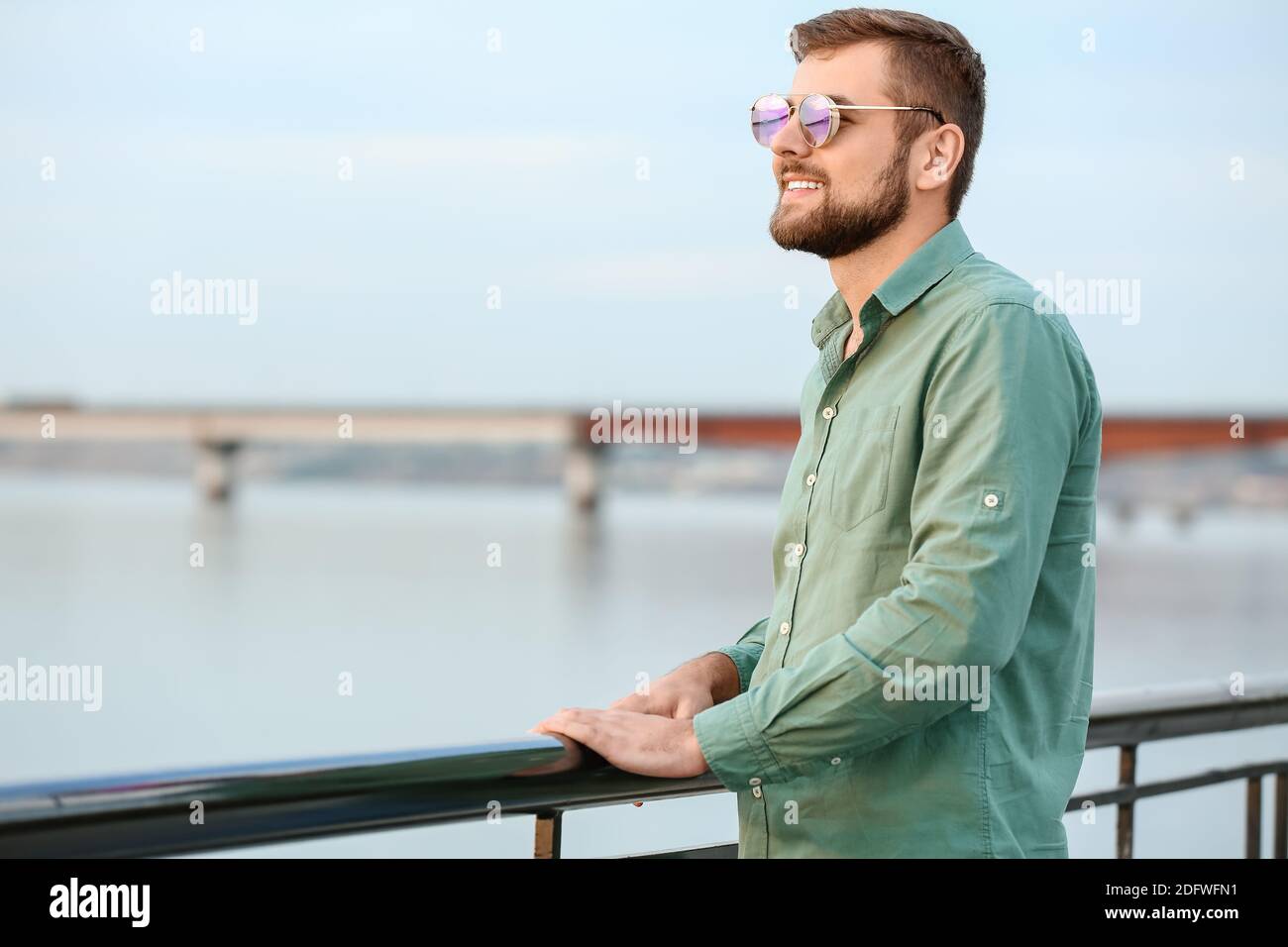 Stylish riverfront promenade hi-res stock photography and images - Alamy