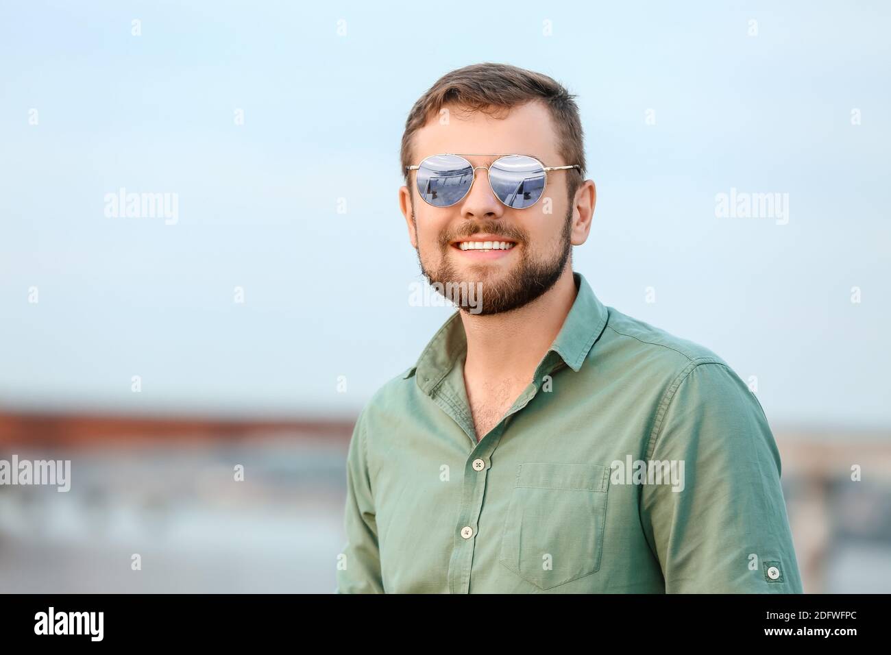 Stylish riverfront promenade hi-res stock photography and images - Alamy