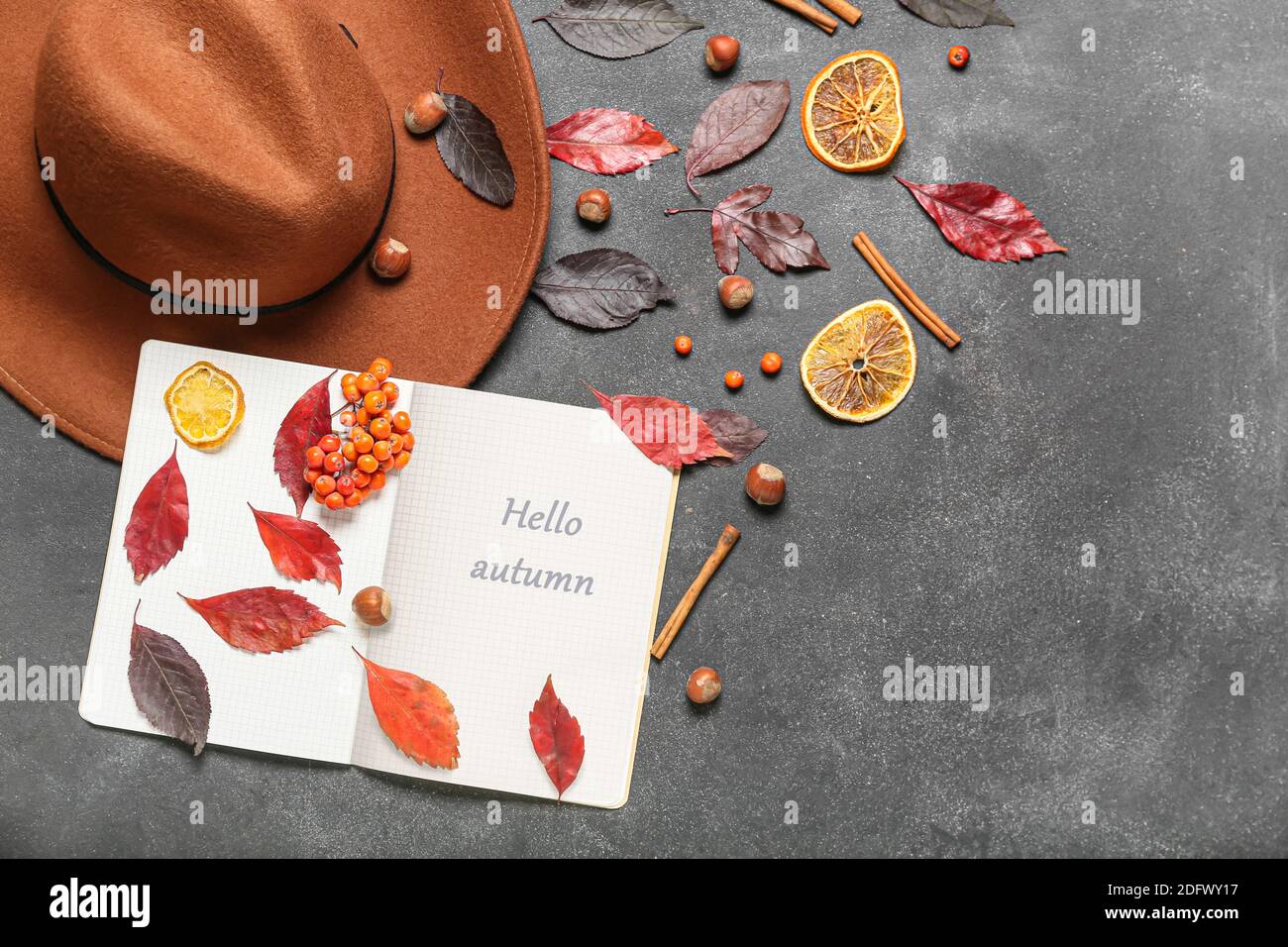 Beautiful autumn composition hat hi-res stock photography and images ...