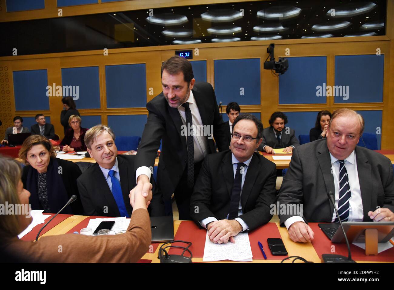 Interior Minister Christophe Castaner arrives at a hearing at the ...