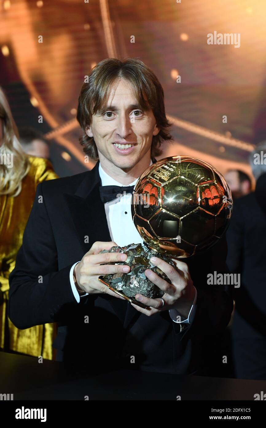 Luka Modric during the Ballon d'Or ceremony at Le Grand Palais on ...