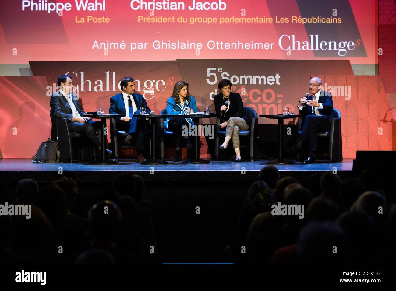 Jerome Fourquet, Christian Jacob, Sophie Bellon, president of Sodexo ...