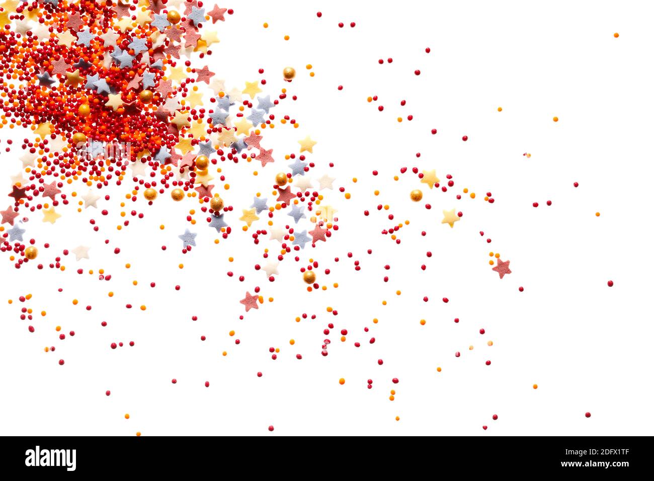 Sweet colorful sprinkles on white background Stock Photo - Alamy