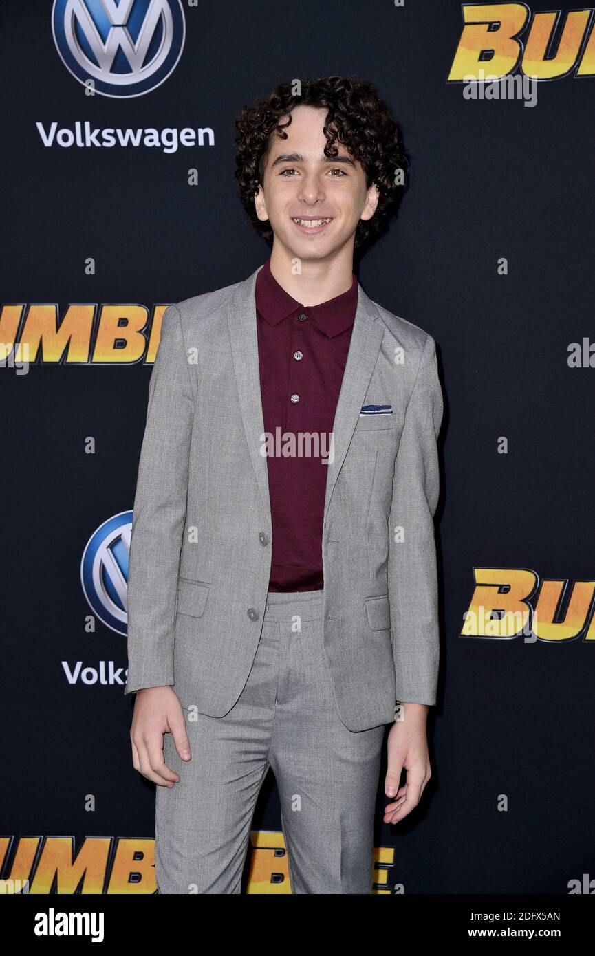 Jason Drucker attends the Bumblebee World Premiere on December 9, 2018 ...