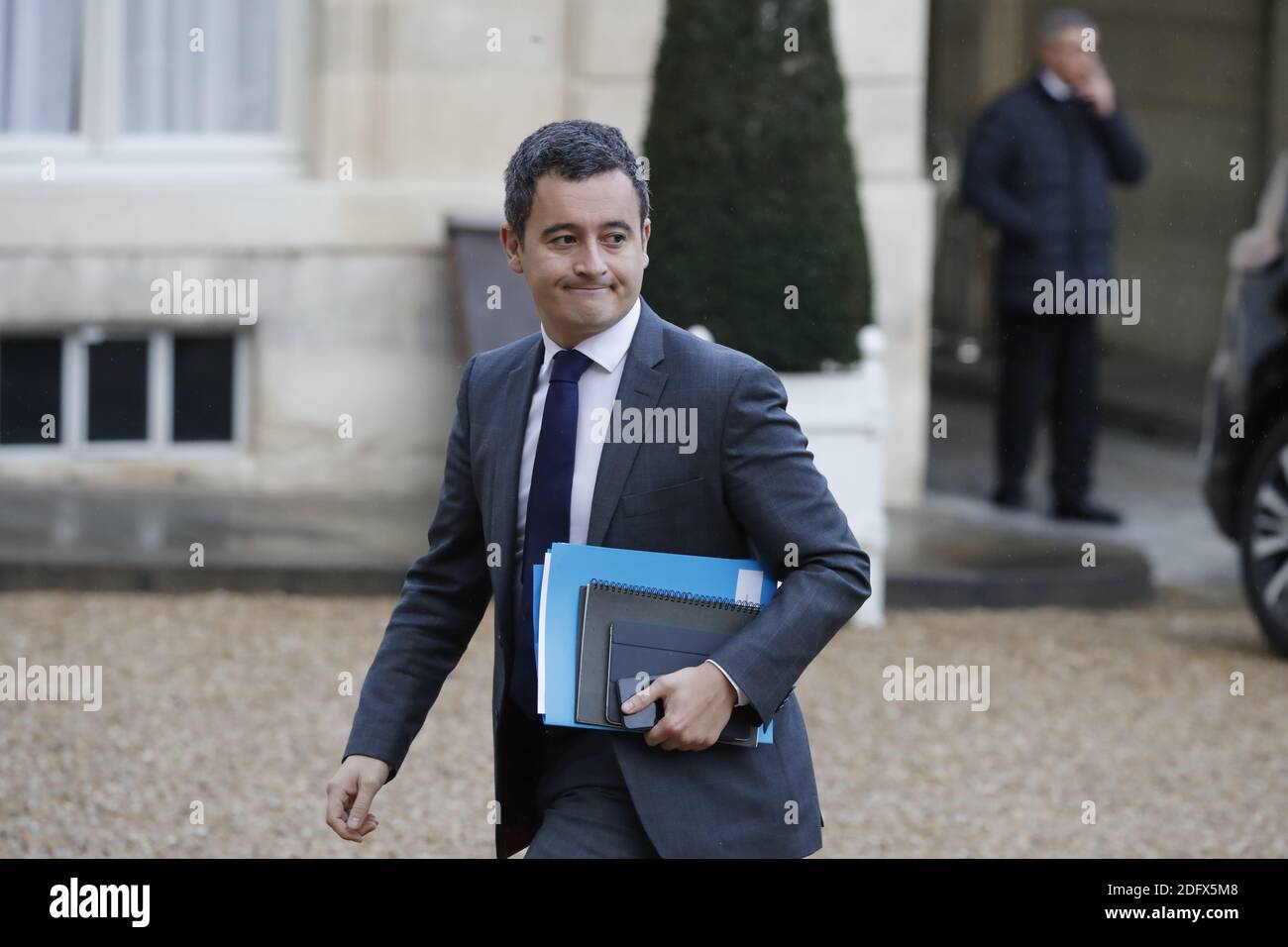 Minister of Action and Public Accounts Gerald Darmanin arriving to meet ...