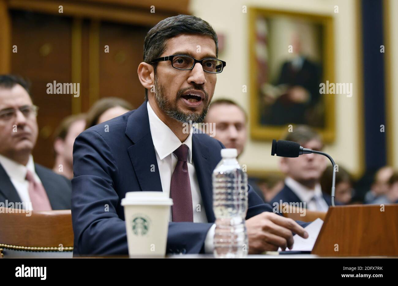 Google CEO Sundar Pichai testifies before the House Judiciary Committee ...