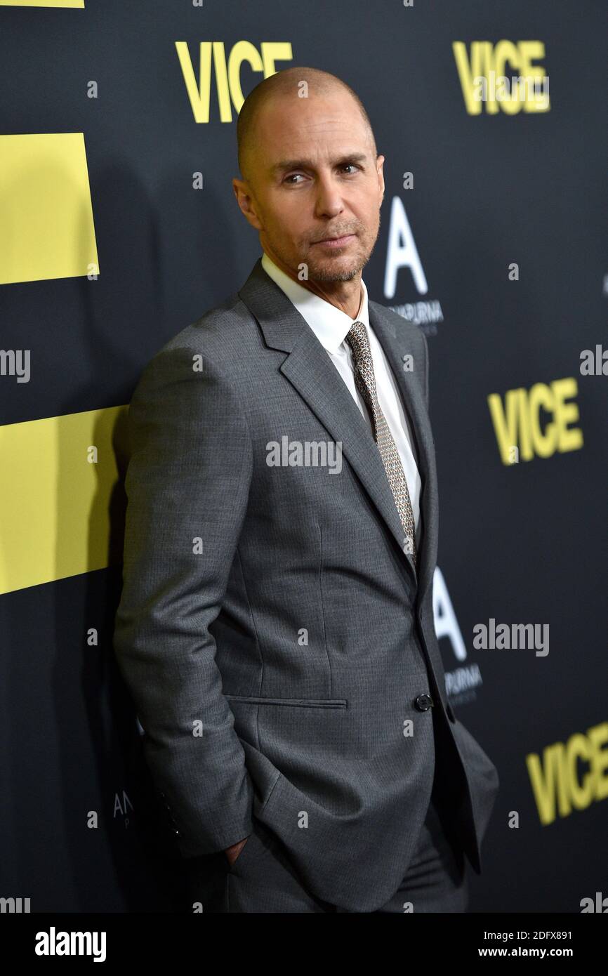Sam Rockwell attends the World Premiere of 'Vice' at AMPAS Samuel ...