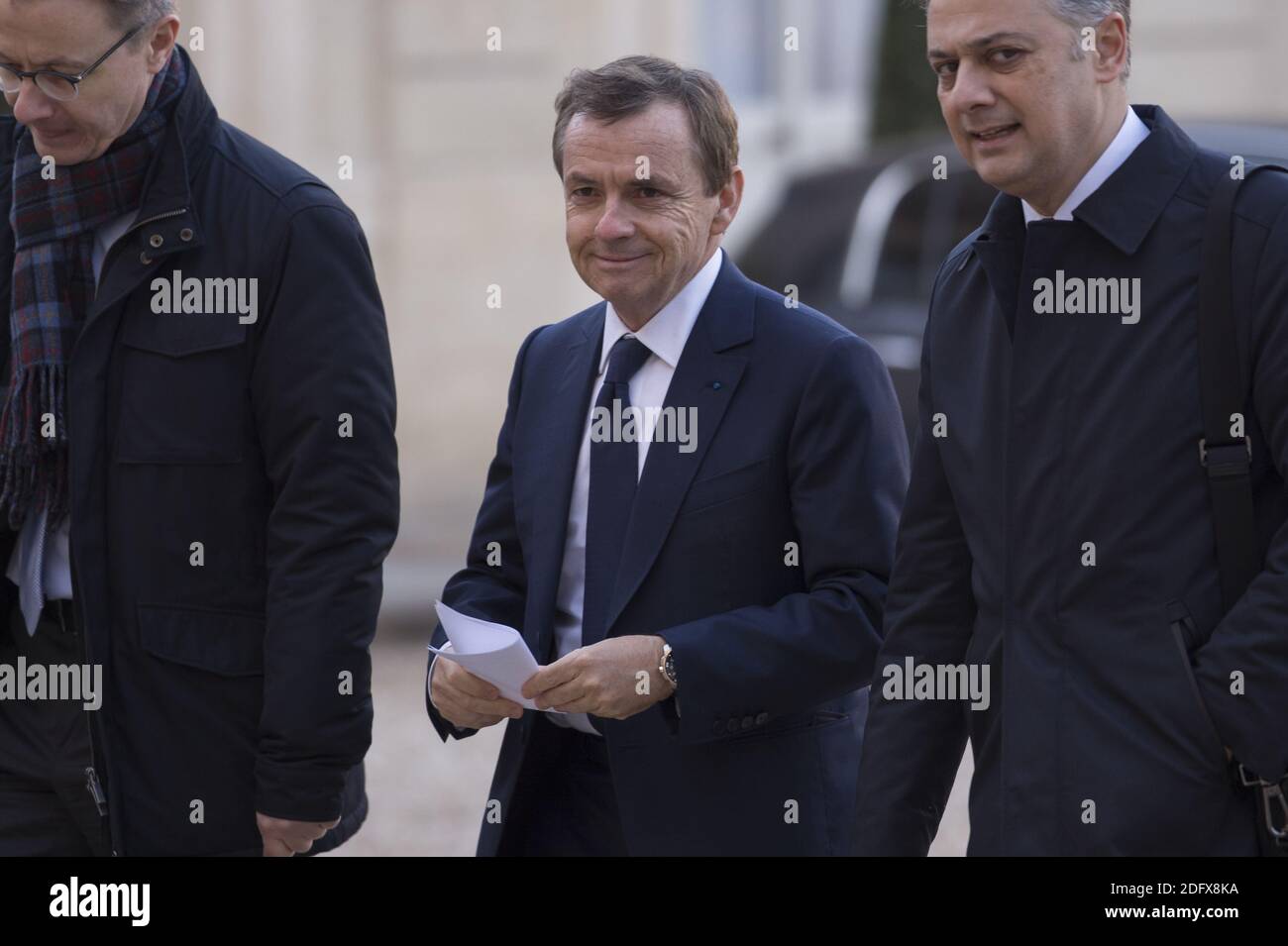 Alain Weill arrives for a meeting with the French President at the ...