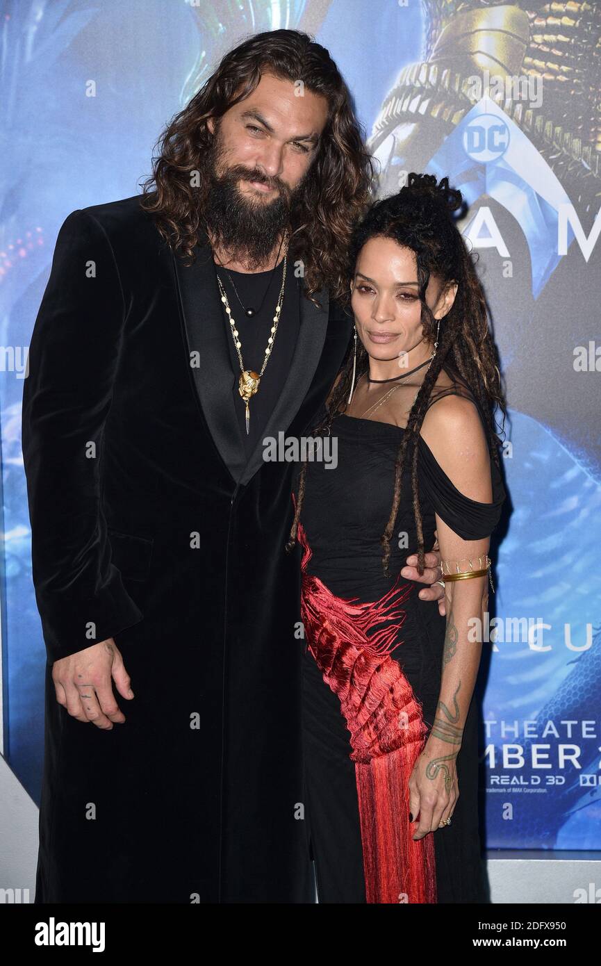 Jason Momoa and Lisa Bonet attend the premiere of Warner Bros. Pictures ...