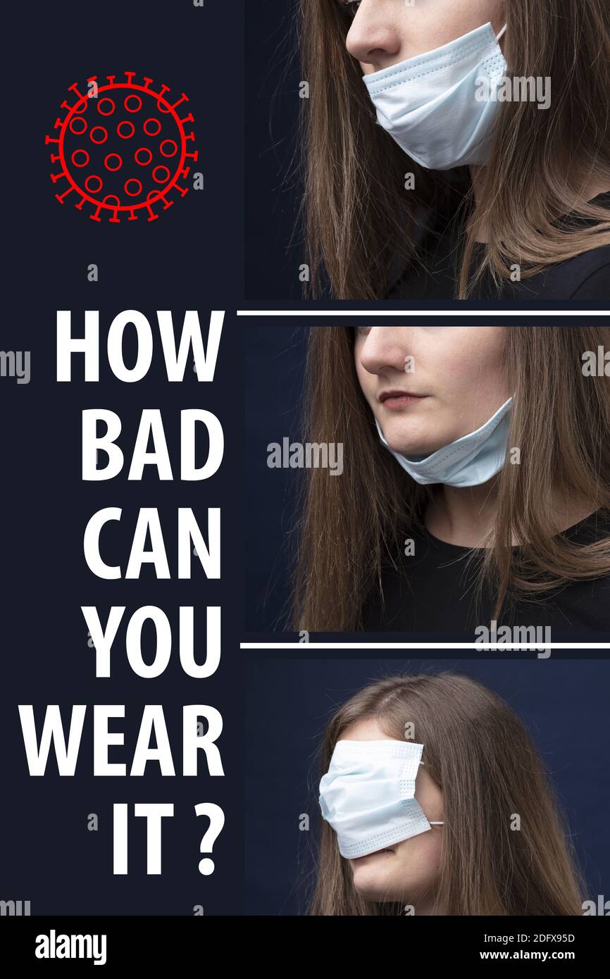 Wrong ways to wear a mask hi-res stock photography and images - Alamy