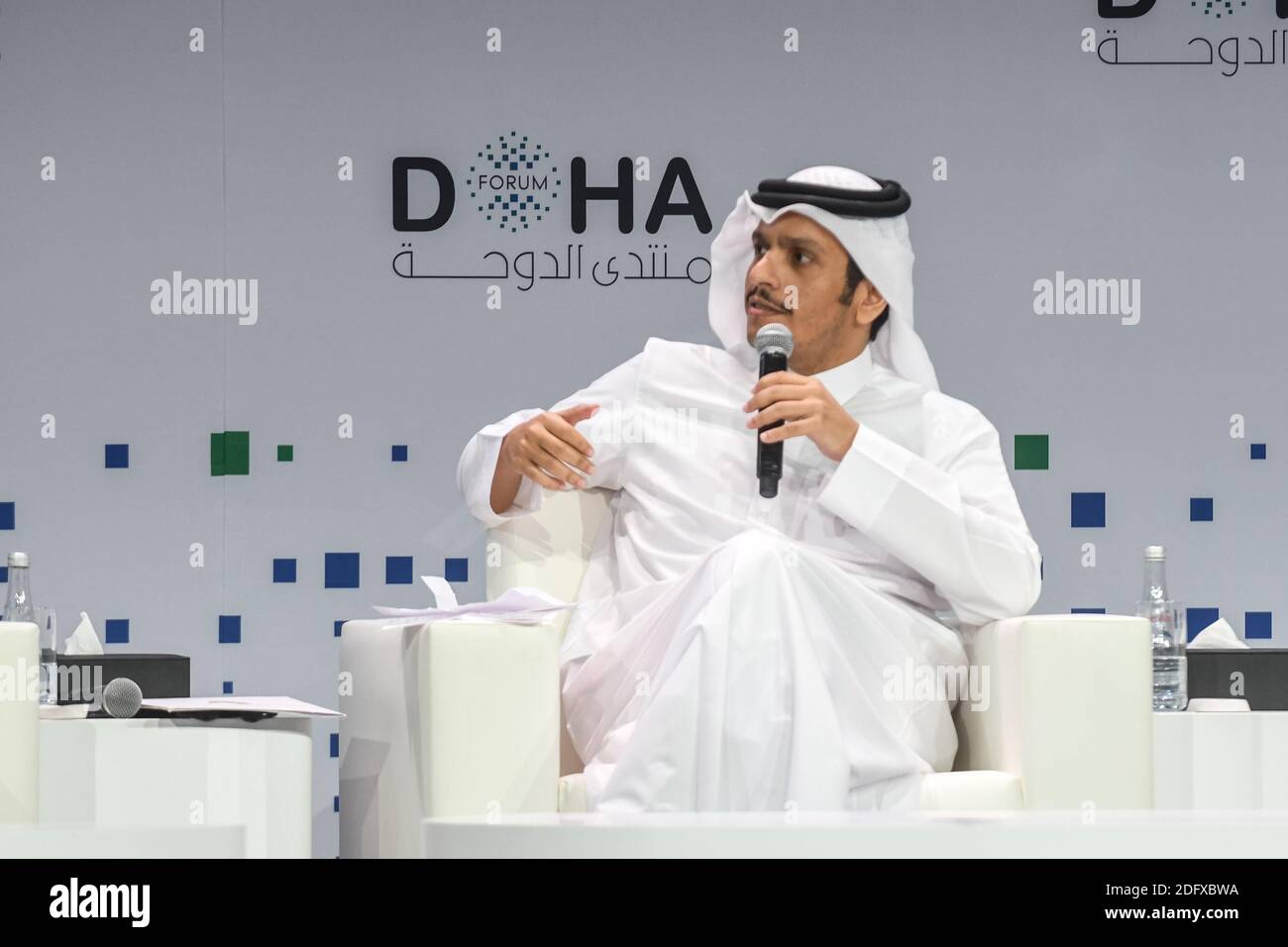 Qatari Foreign Affairs Minister Mohammed bin Abdulrahman Al Thani ...