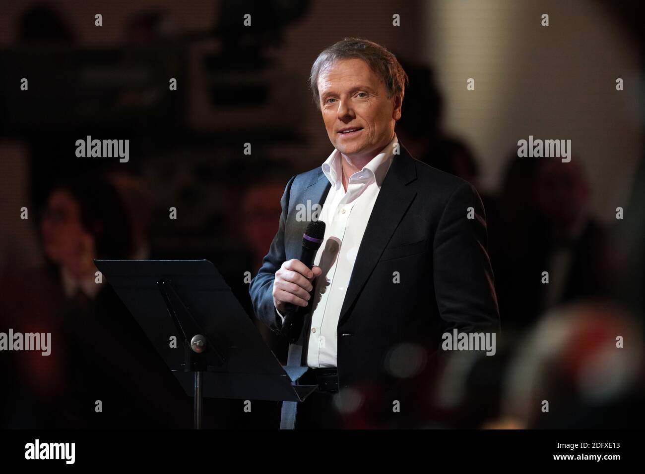Actor Laurent Stocker appearing on Le Grand Echiquier TV show at the ...