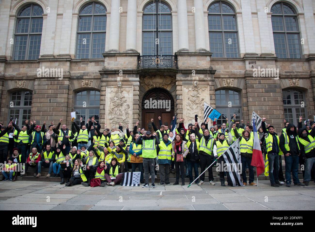 Yellow vests in rennes hi-res stock photography and images - Alamy