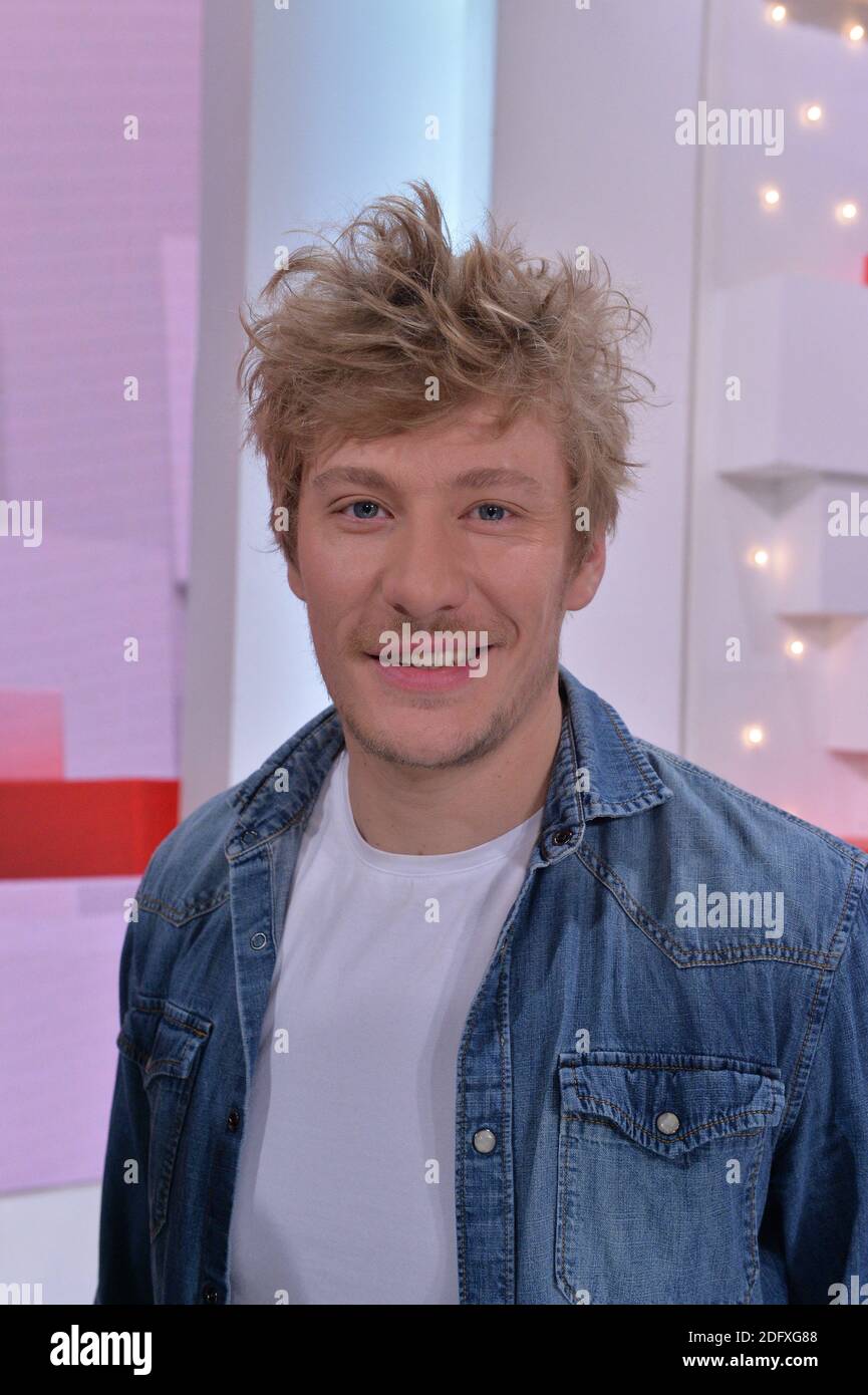 Geremy Credeville at the taping of Vivement Dimanche on December 19 ...