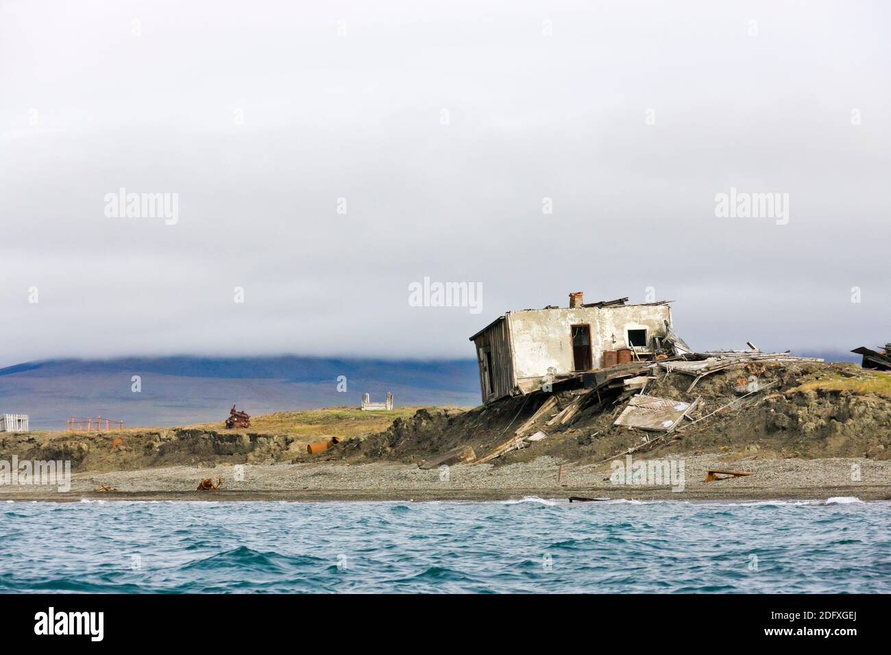 Ranger station on Wrangel Island in Chukchi Sea, Russian Far East Stock ...