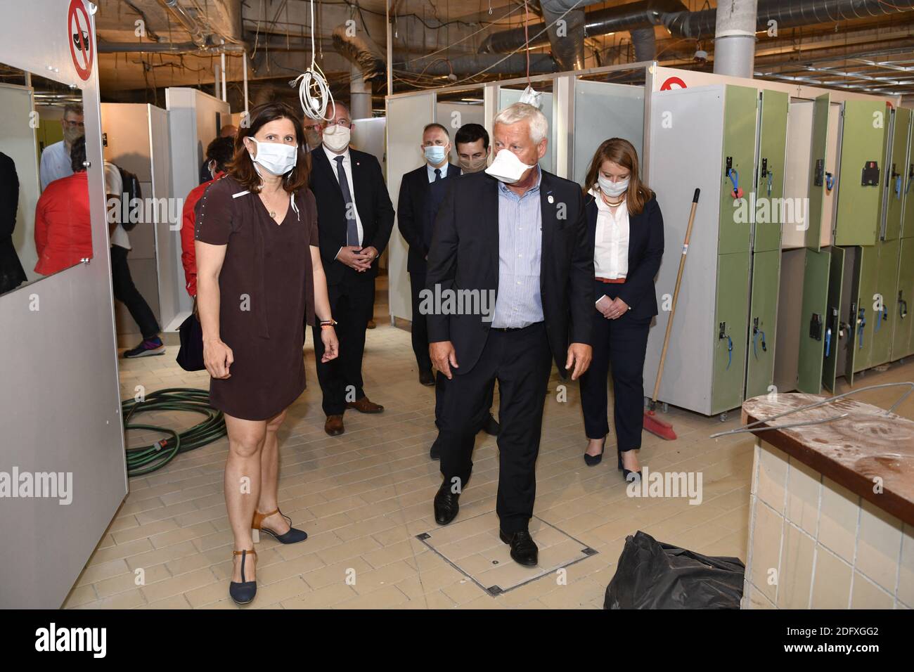 Roxana Maracineanu, french sports minister, visits the swimming pool of ...