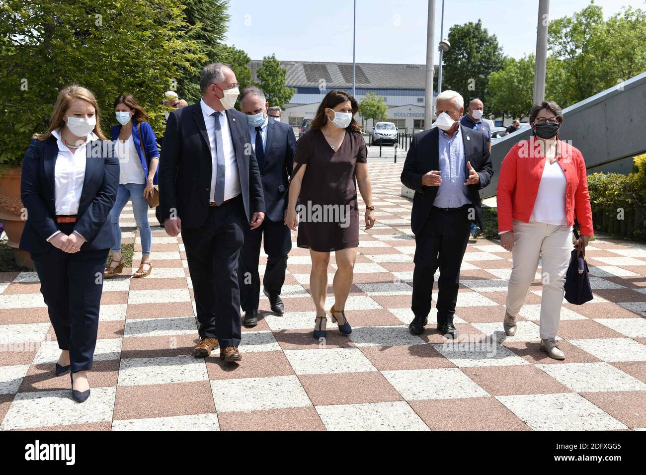 Roxana Maracineanu, french sports minister, visits the swimming pool of ...