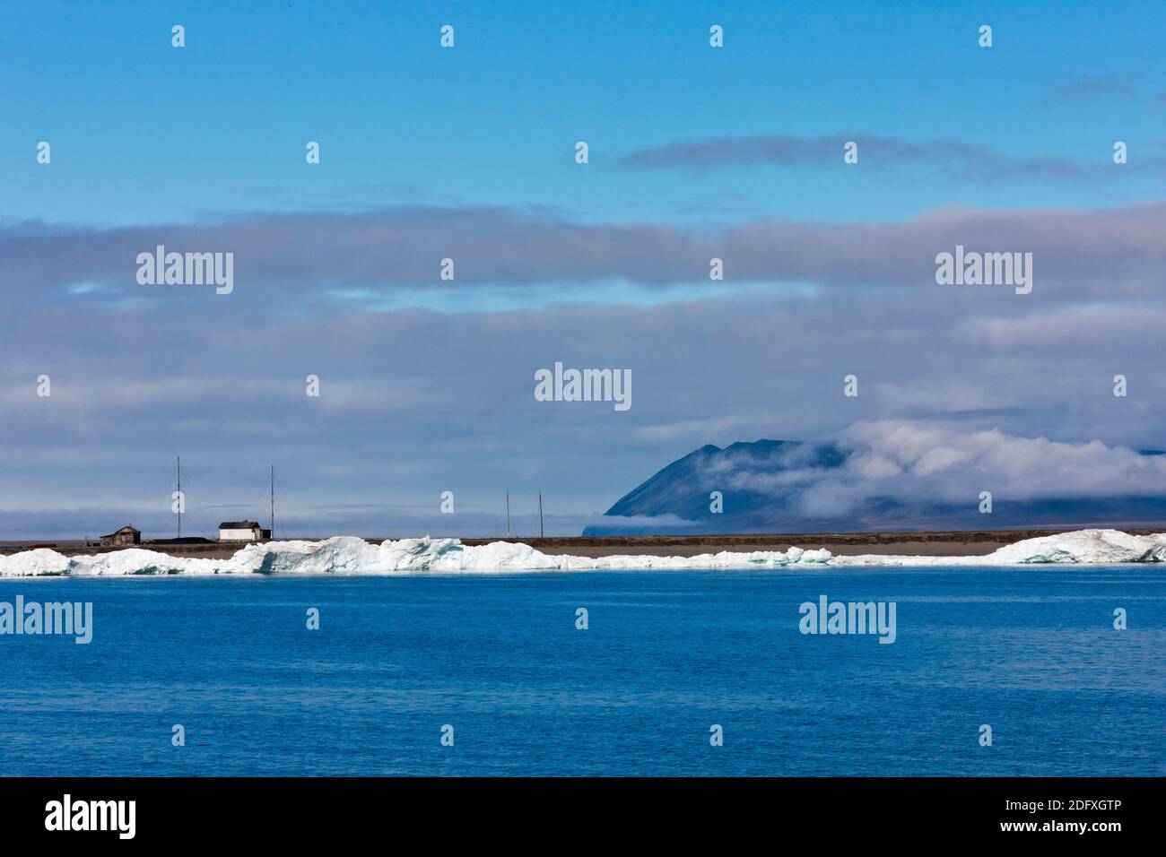 Ranger station, Cape Vankarem, Wrangel Island, Chukchi Sea, Russia Far ...