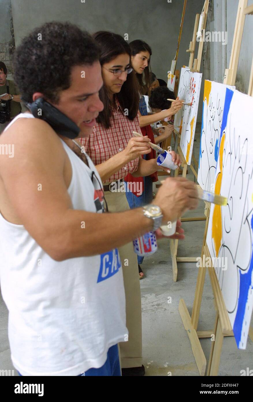 EXCLUSIVEMiami Beach, FL 1-18-2002 Artist Romero Britto with sister ...
