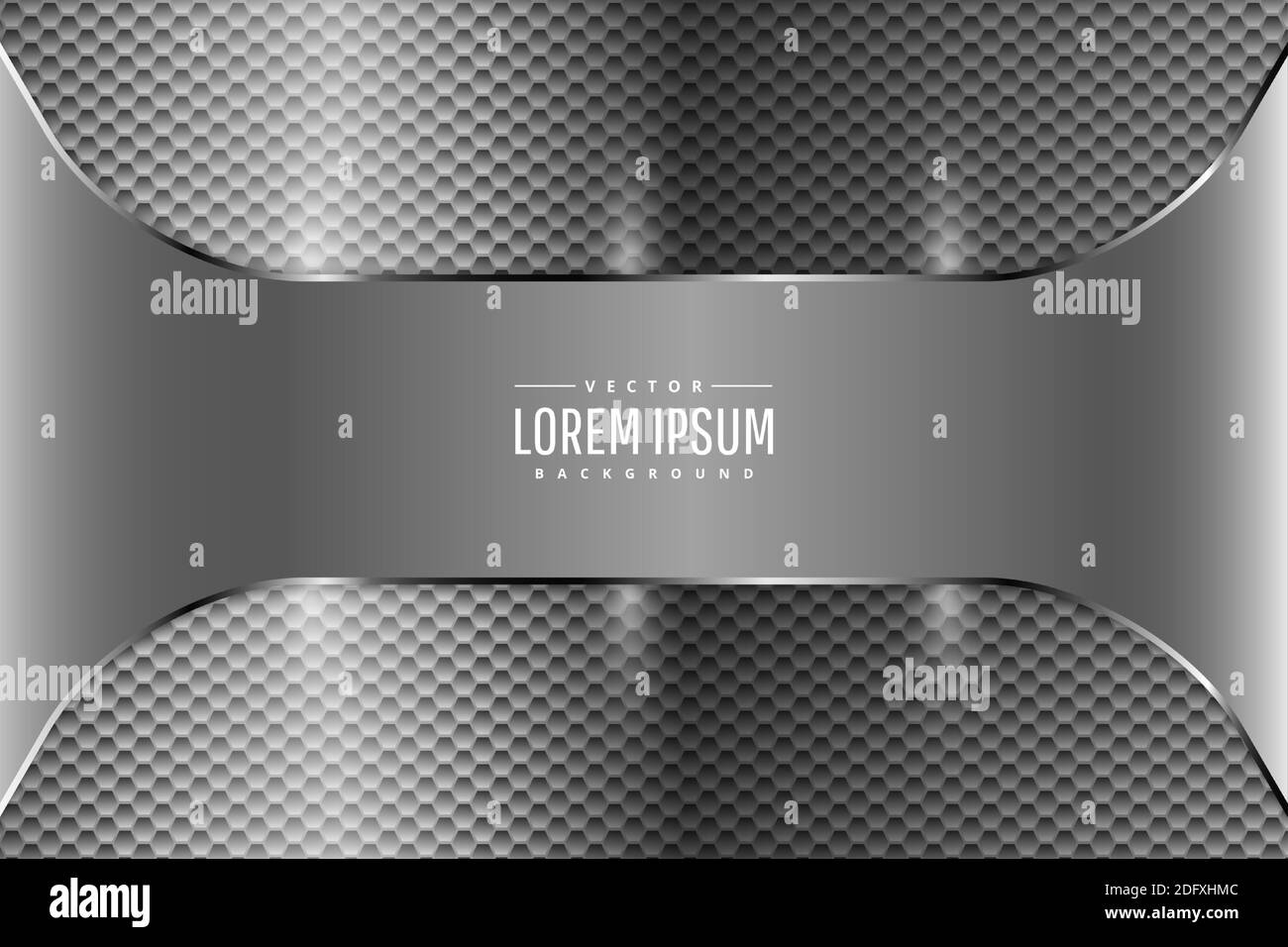 Metal technology background with hexagon pattern.Vector illustration ...