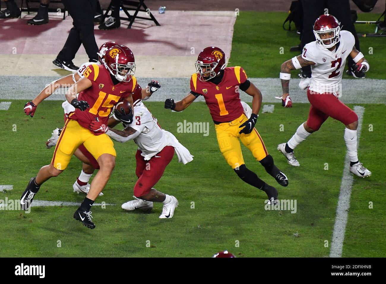 Los Angeles, CA. 6th Dec, 2020. USC Trojans quarterback Kedon Slovis #9 ...