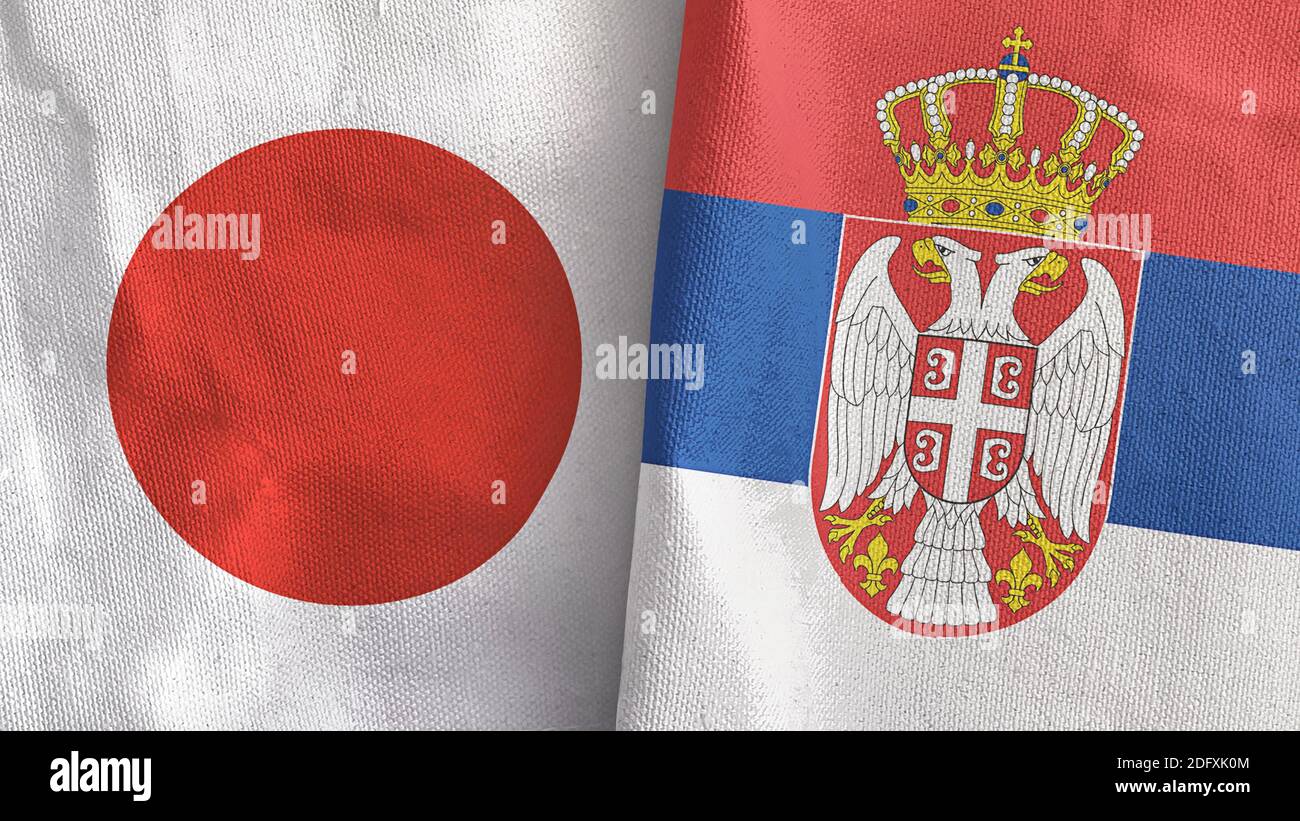 Japan serbia two flags hi-res stock photography and images - Alamy