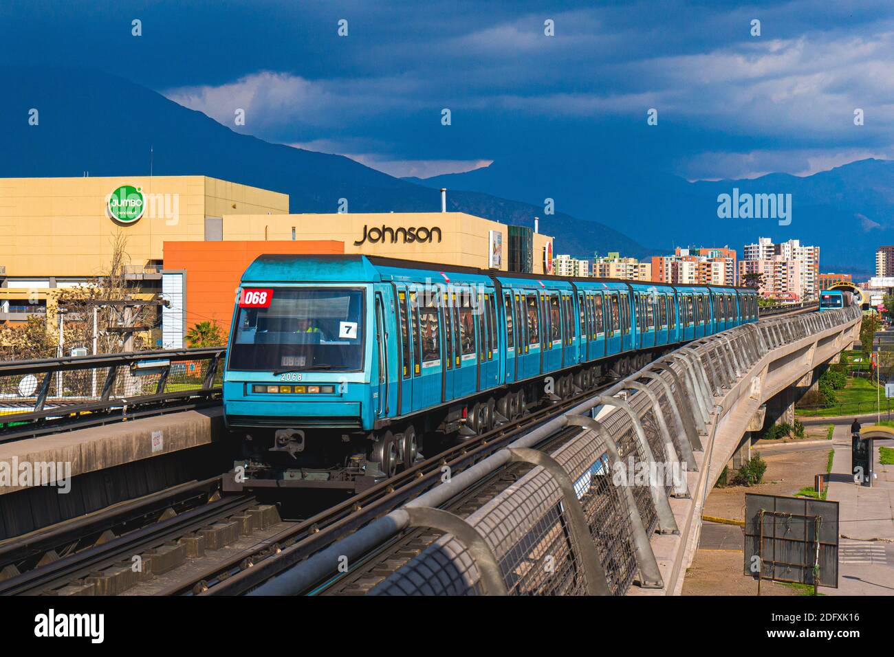 Santiago, Chile - October 2015: A Metro de Santiago train at Line 5 ...