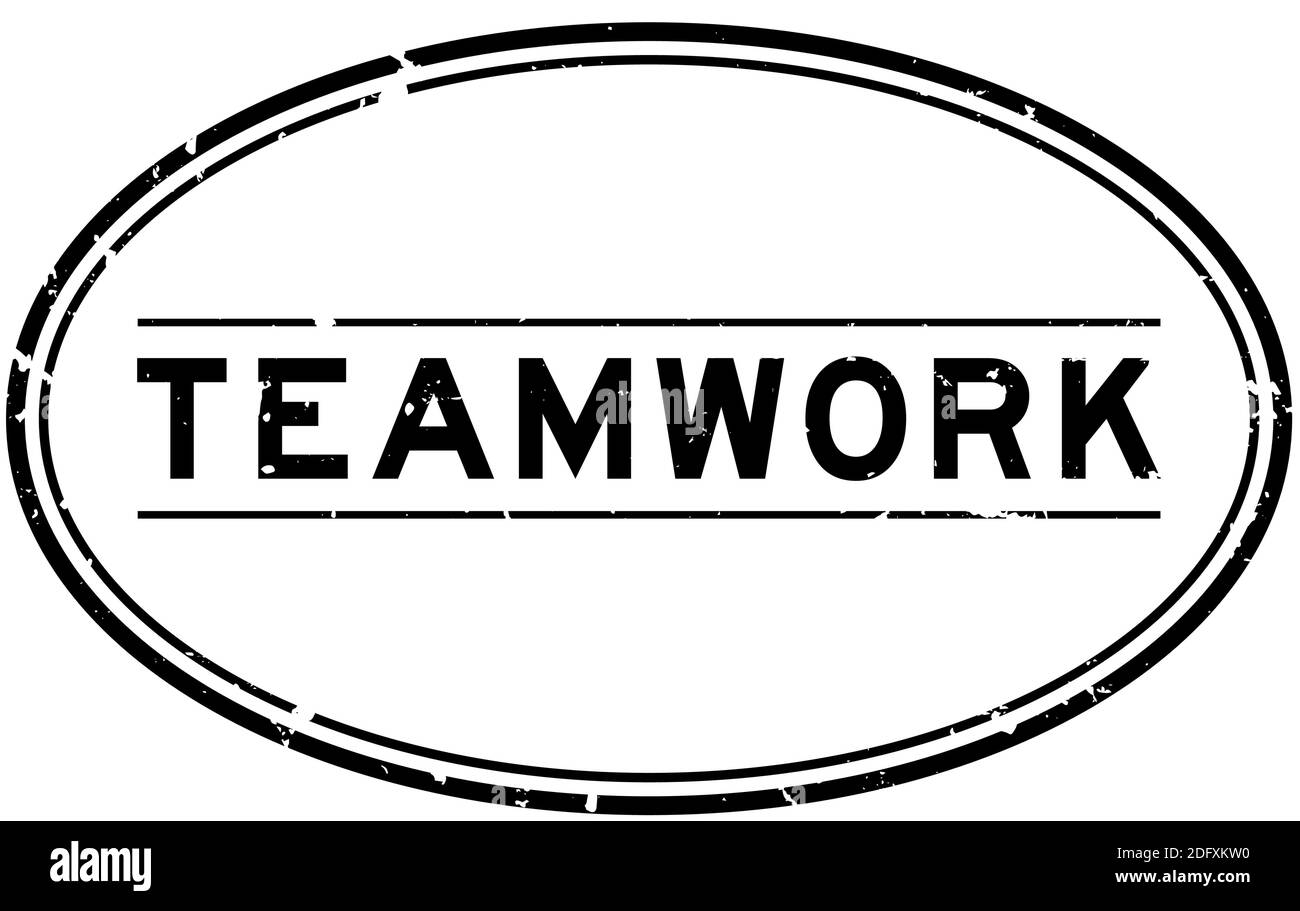 Grunge black teamwork word oval rubber seal stamp on white background Stock Vector Image & Art ...