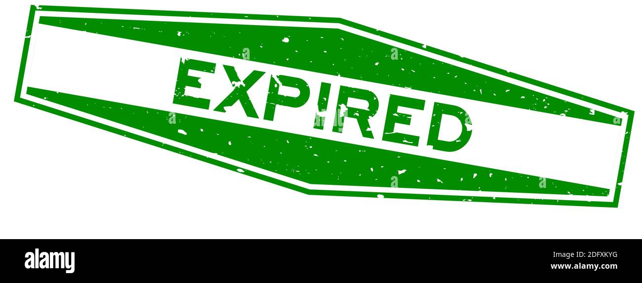 Grunge green expired word hexagon rubber seal stamp on white background Stock Vector Image & Art ...