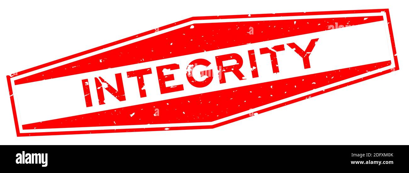 Grunge red integrity word hexagon rubber seal stamp on white background Stock Vector Image & Art ...