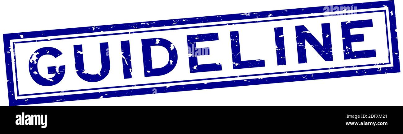 Grunge blue guideline word square rubber seal stamp on white background Stock Vector Image & Art ...